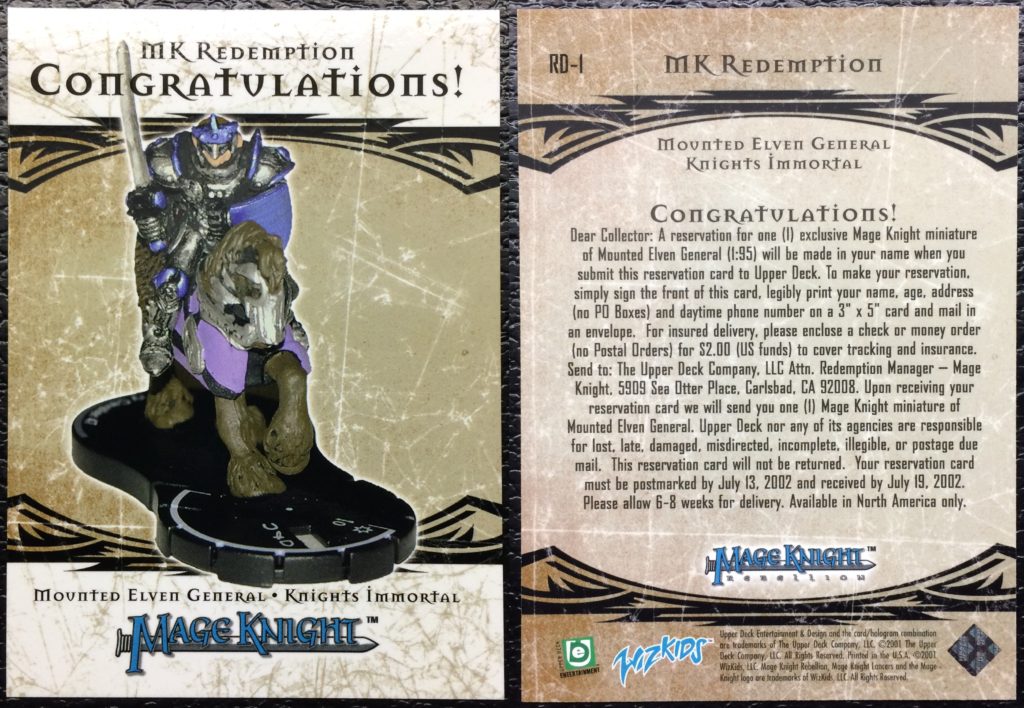 Mage Knight - Redeemable Upper Deck Trading Card Reward - Limited ...